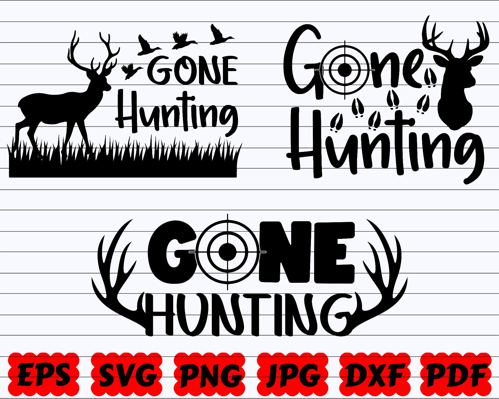 Gone Hunting SVG Hunting Cut File Hunting Design SVG | Etsy