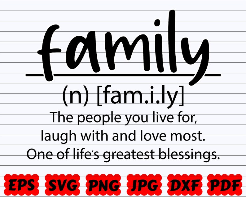 Family Definition SVG Funny Definition SVG Definition SVG - Etsy