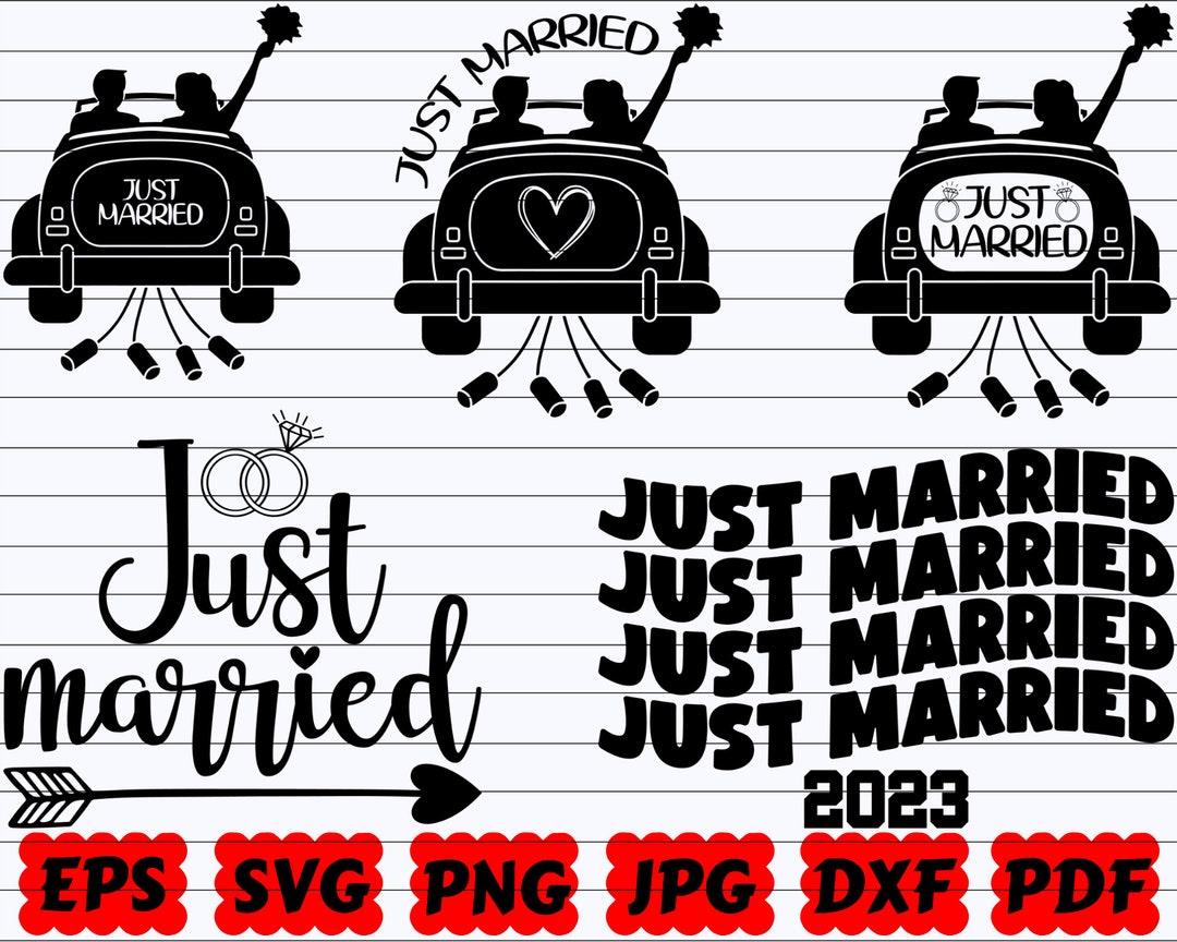 Just Married SVG Wedding SVG Mr and Mrs SVG Bride Svg - Etsy