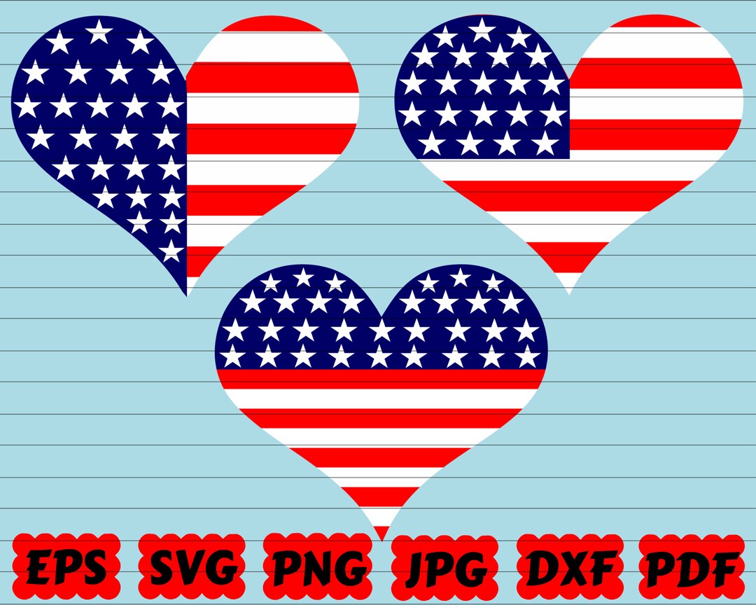 Heart SVG | Usa Heart Flag SVG | America Heart Svg | Usa Heart SVG ...