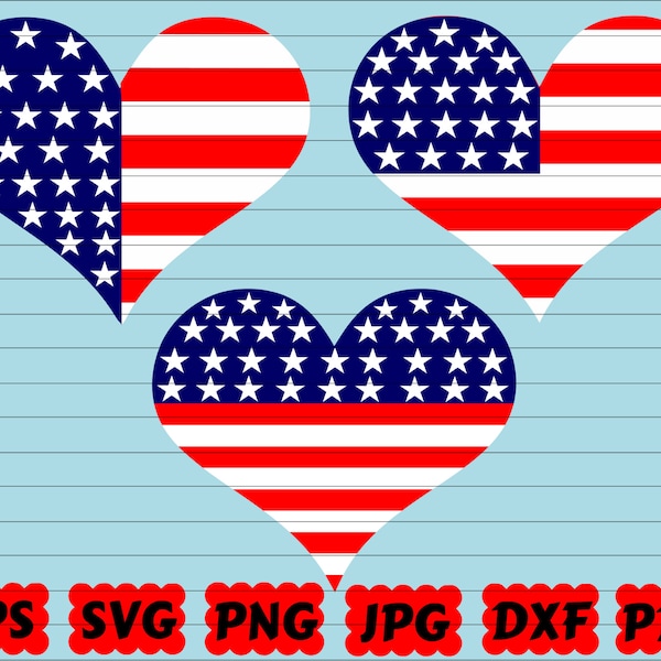 American Flag Heart - Etsy