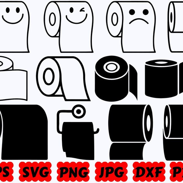 Toilet Paper Svg - Etsy