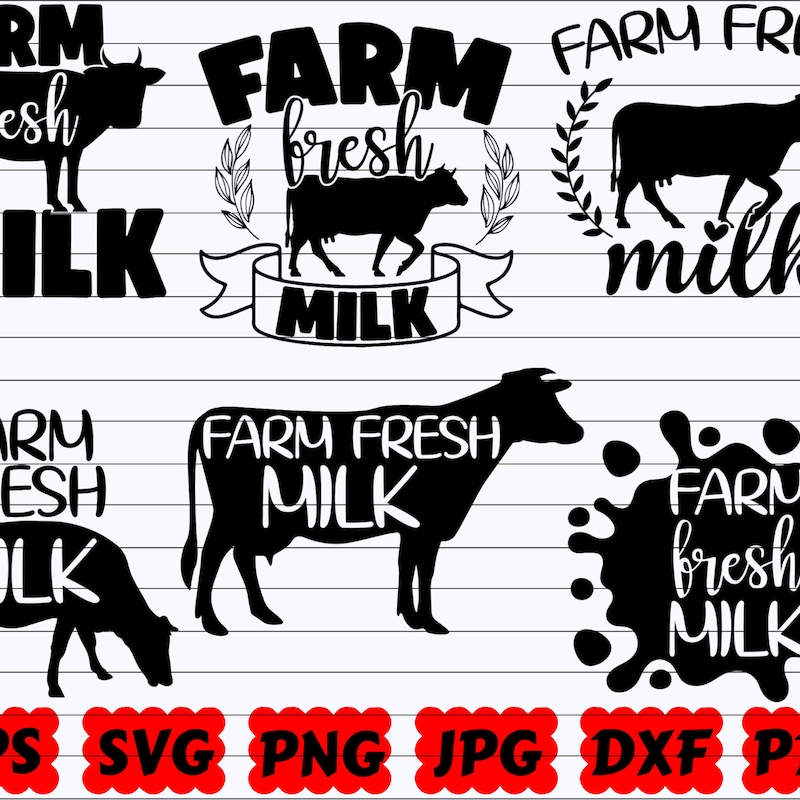 Fresh Milk Svg - Etsy