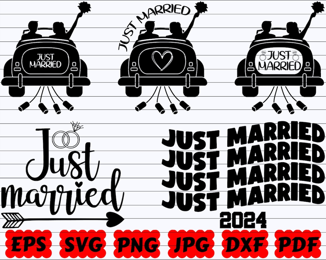 Just Married SVG Wedding SVG Mr and Mrs SVG Bride Svg Groom Svg Wifey ...