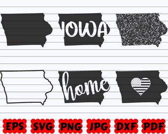 Iowa State Clipart | Etsy