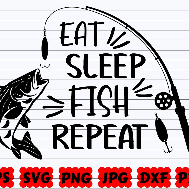 Eat Sleep Fish - Etsy