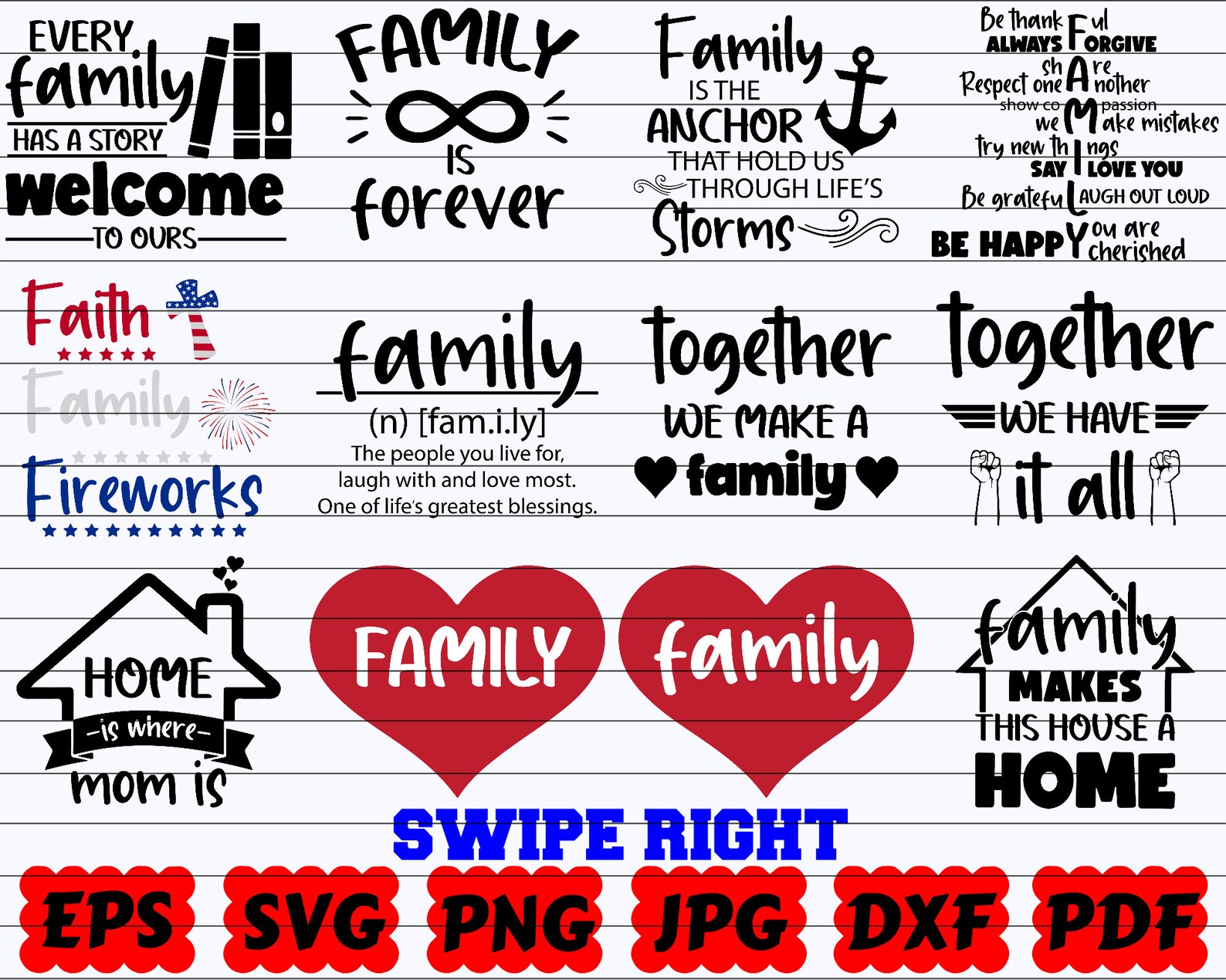 30 Family SVG Family SVG Bundle Family Quotes SVG Family - Etsy