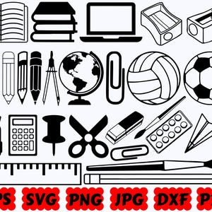 School SVG | Back to School SVG | School Supplies SVG | Teacher Svg ...
