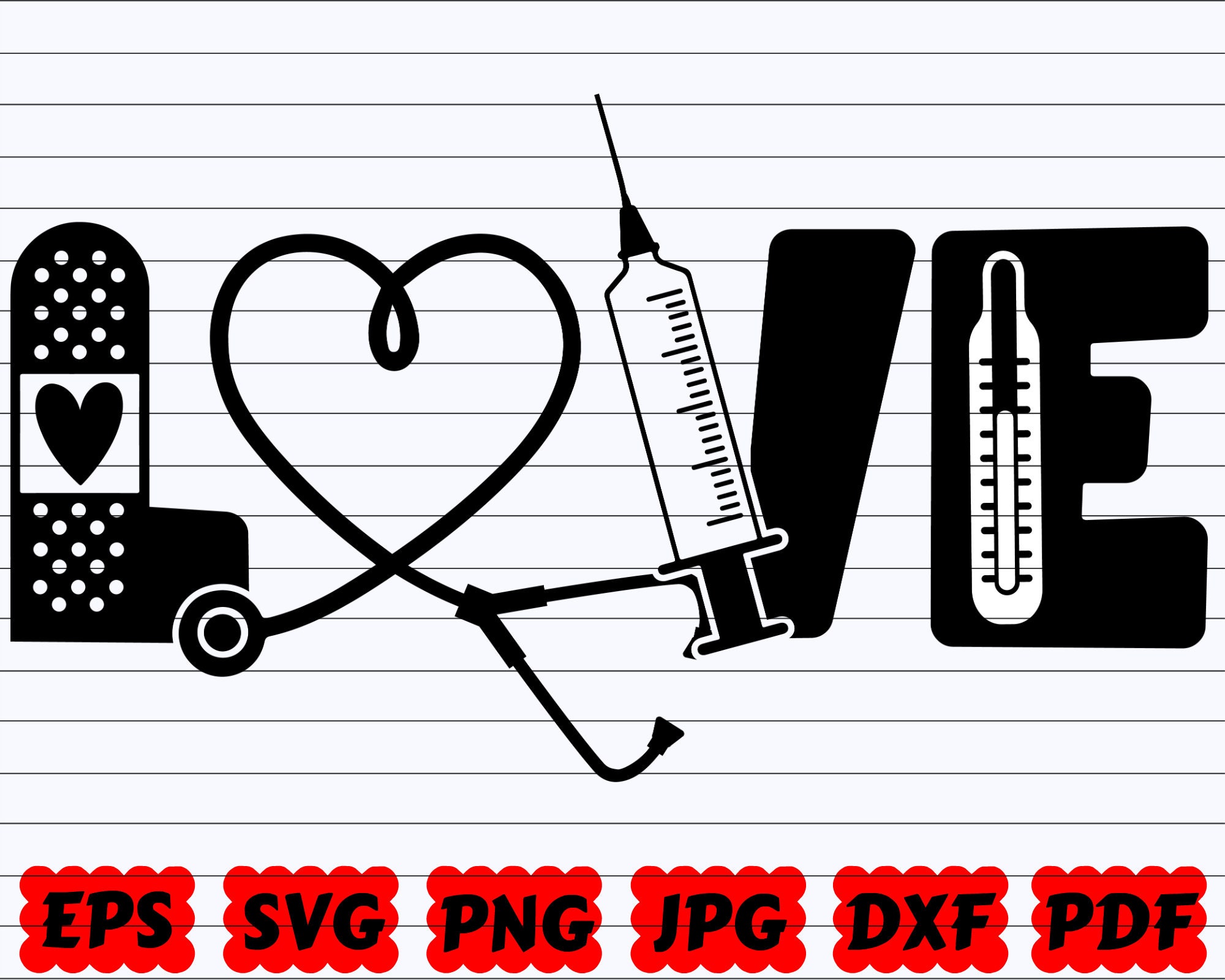 Love Nurse SVG Nurse Life SVG Love SVG Nurse Cut File - Etsy