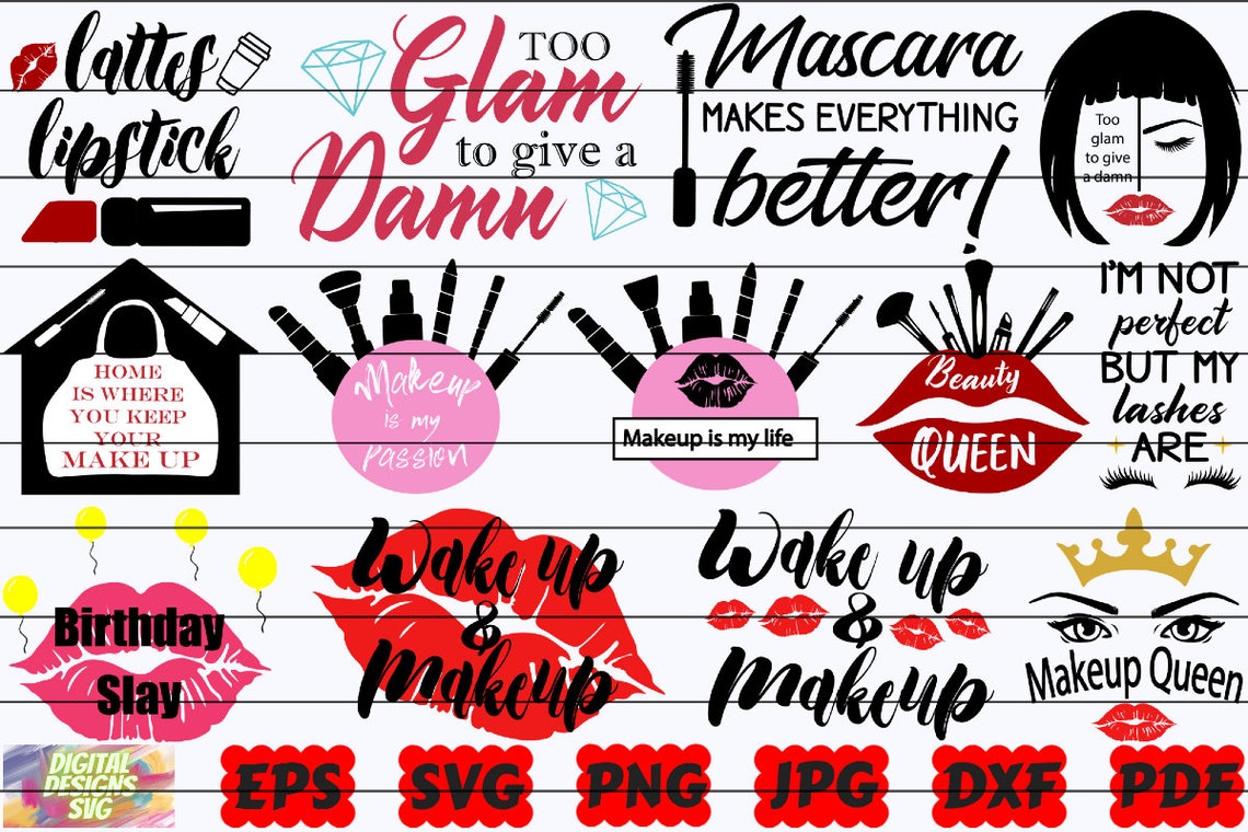 Makeup SVG Mascara SVG Fashion SVG Makeup Cut Files - Etsy