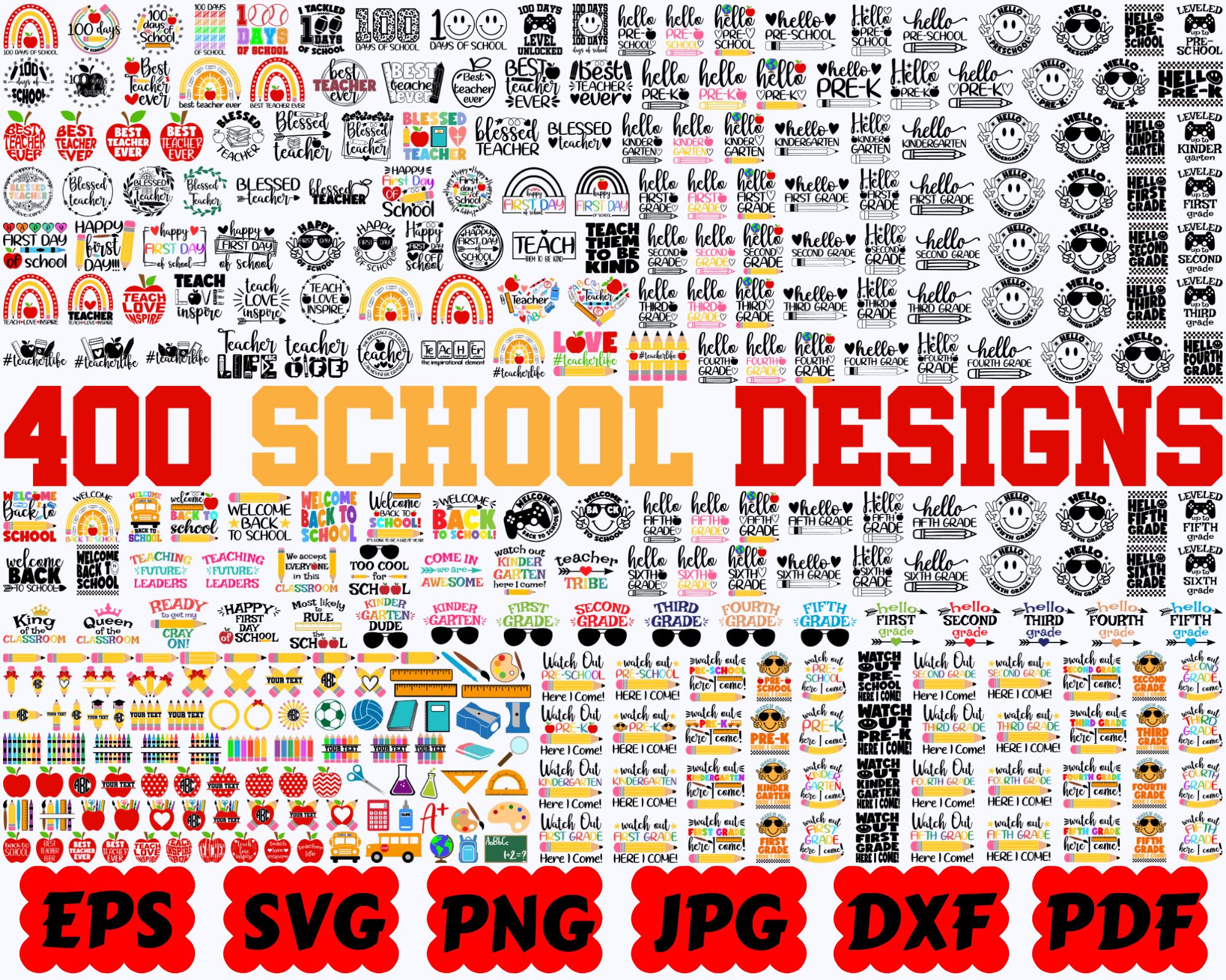 School SVG | Back to School SVG | School Supplies SVG | Teacher Svg ...