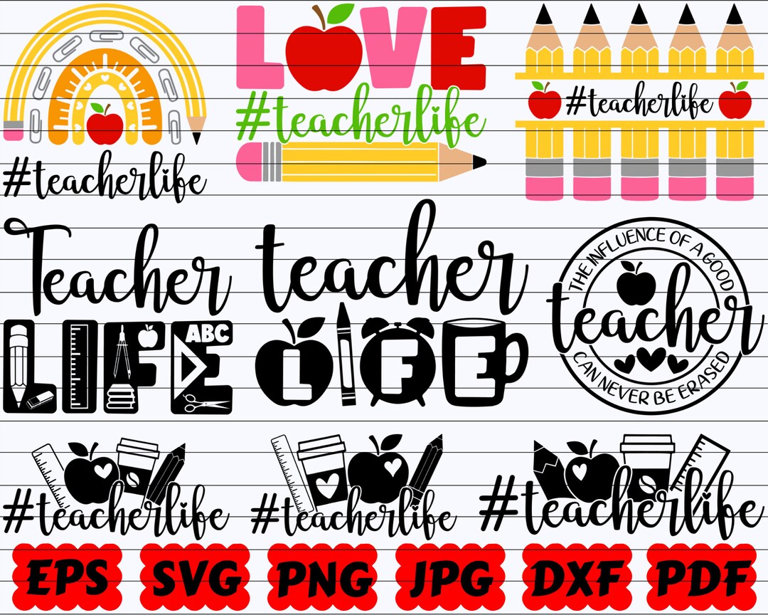 Teacher Life SVG | Teacher SVG | School SVG | Back to School Svg ...