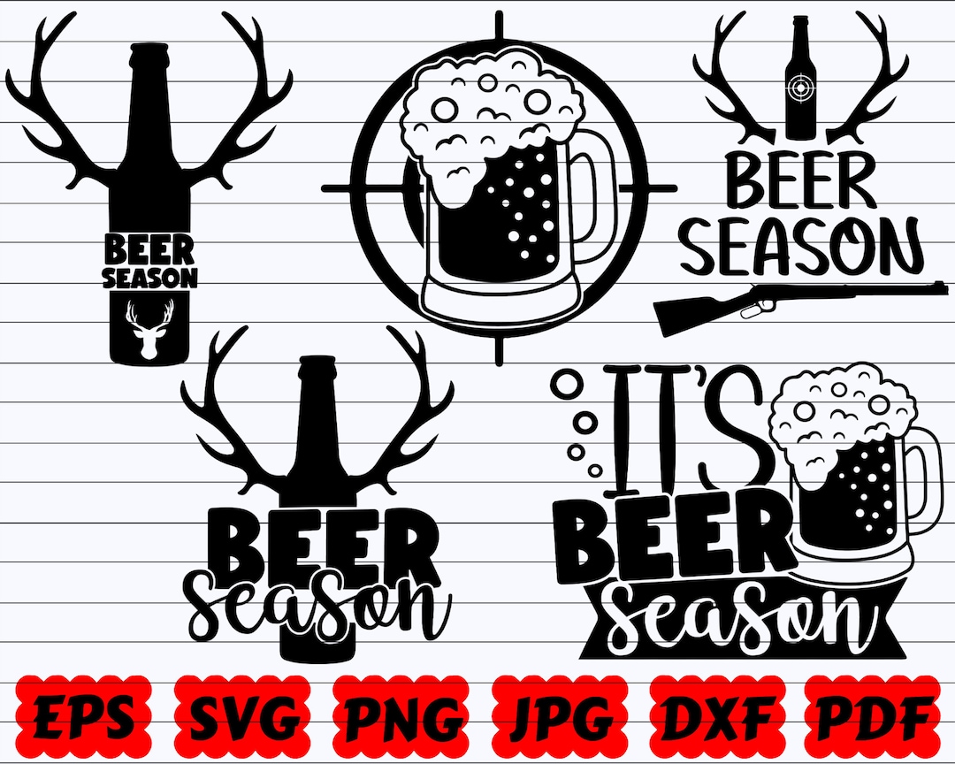 Beer Season SVG | Season SVG | Beer Season With Deer Antlers SVG | Beer ...