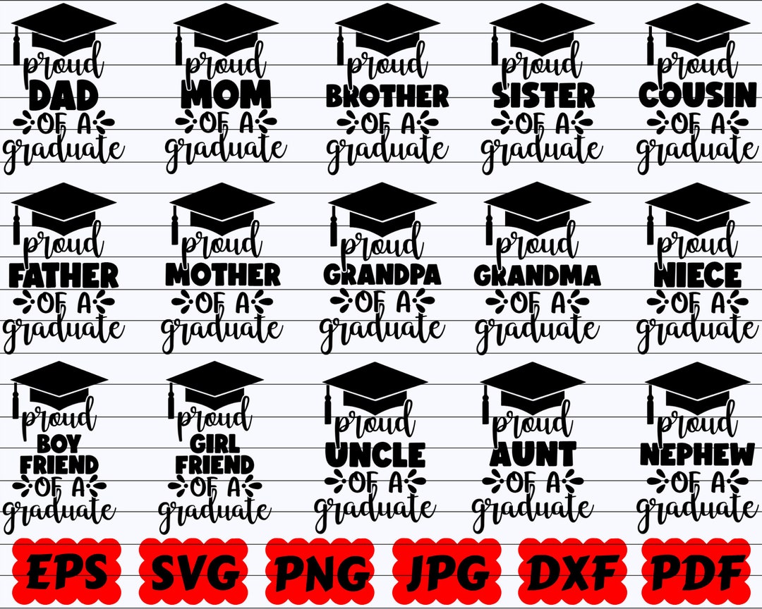 Proud Family of Graduate SVG Bundle | Proud Family SVG | Proud Graduate ...