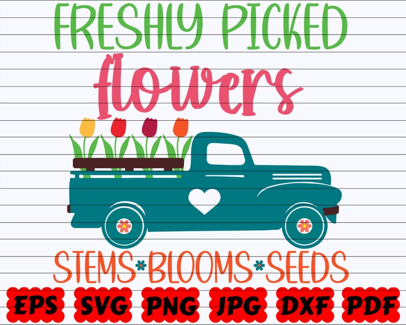 Freshly Picked Flowers SVG Stems SVG Blooms SVG Seeds | Etsy