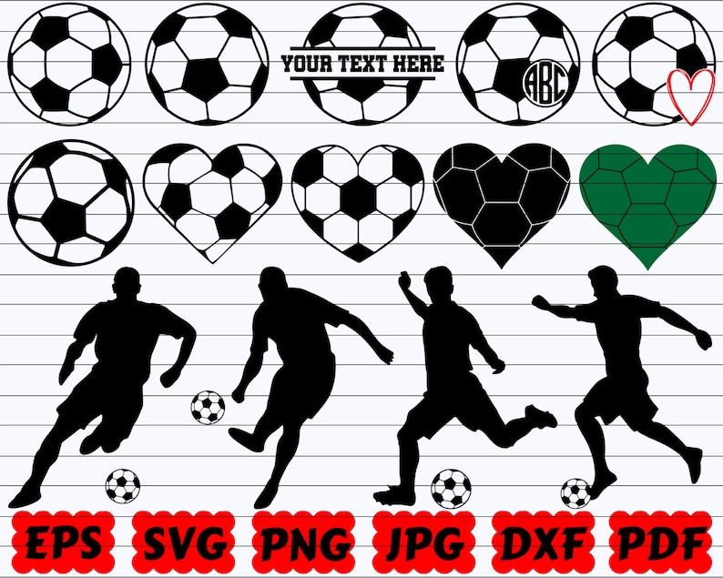 Soccer Silhouette Soccer Cut Files Soccer Player SVG - Etsy Canada