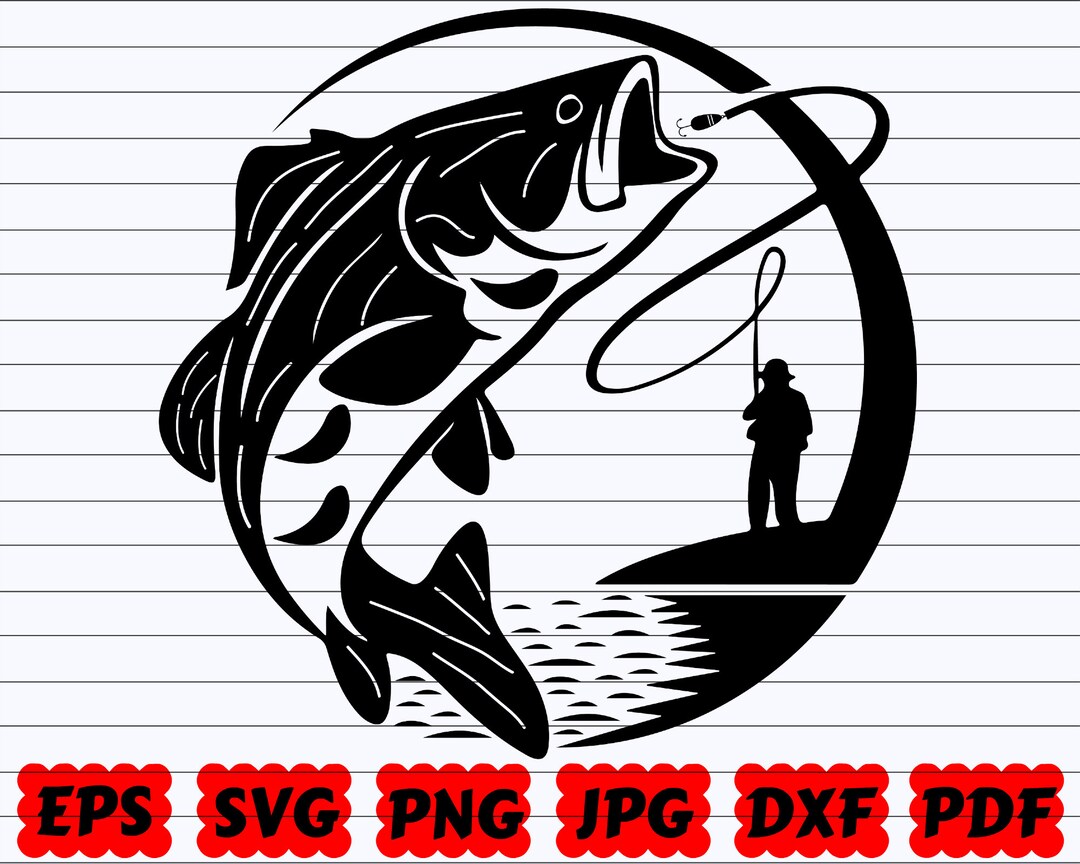 Fisherman SVG | Fisherman Catching Fish SVG | Fishing Life SVG | Bass ...