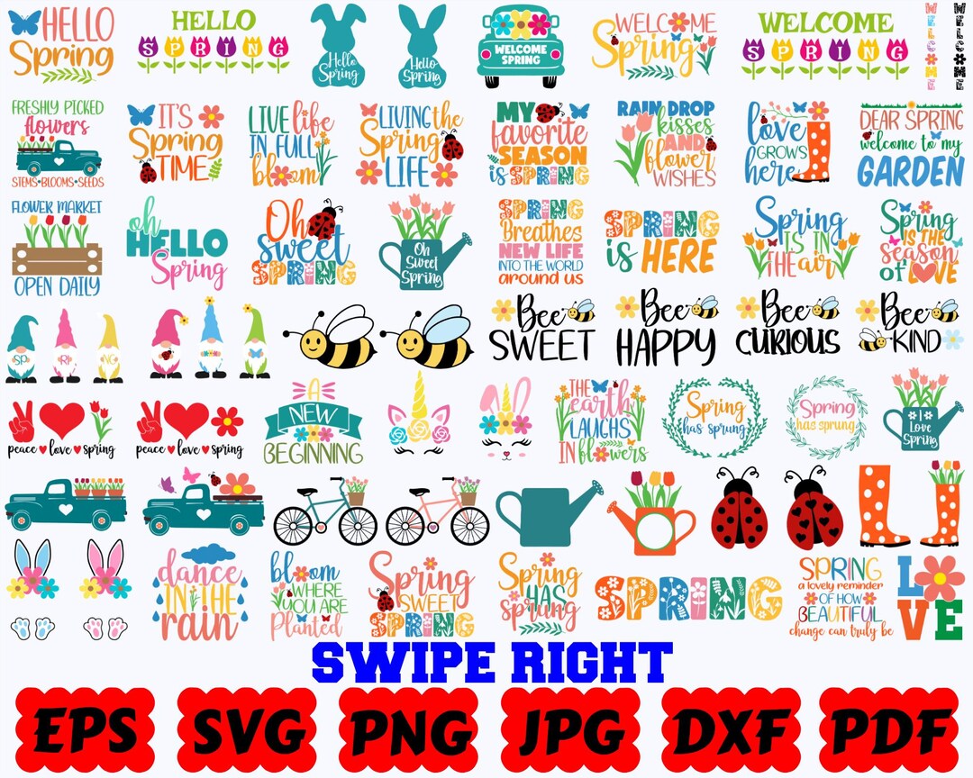 Spring SVG | Hello Spring SVG | Easter SVG | Welcome Spring Svg | Cut ...