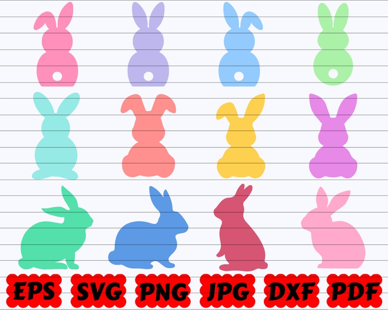 Easter Rabbit SVG Rabbit SVG Easter Rabbit Cut File | Etsy