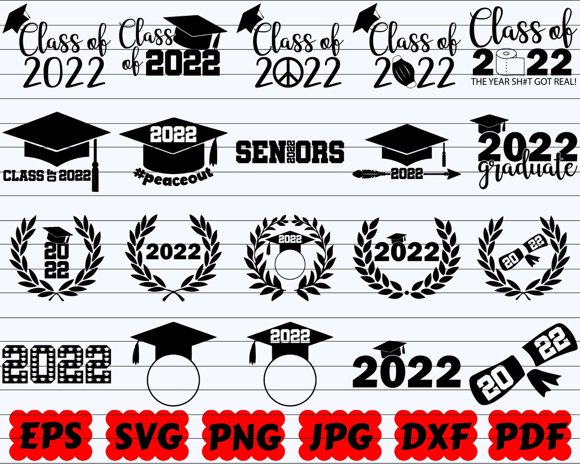 Graduation 2022 SVG Graduate 2022 SVG Class of 2022 SVG | Etsy