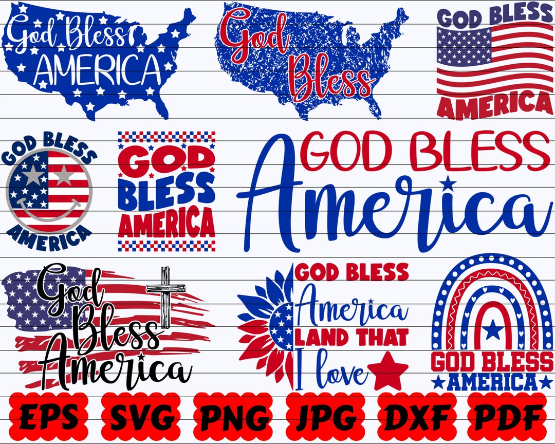 God Bless America SVG | Bless America SVG | 4th of July SVG | God Svg ...