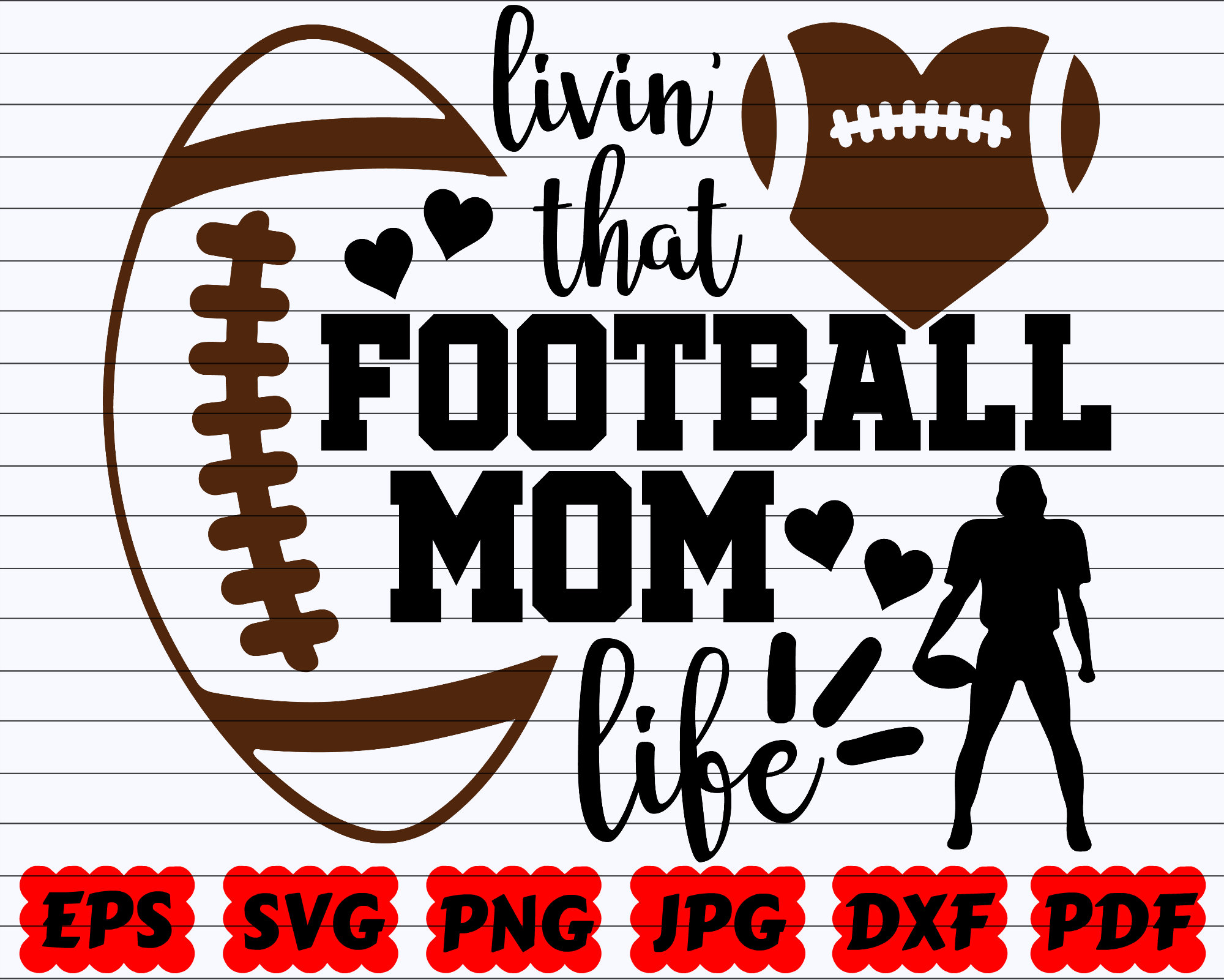 Livin That Football Mom Life Svg Football Mom Life Svg Mom Etsy Denmark