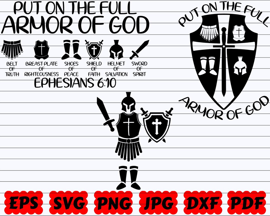 Armor of God SVG | Put on the Full Armor of God SVG | Armor SVG | God ...