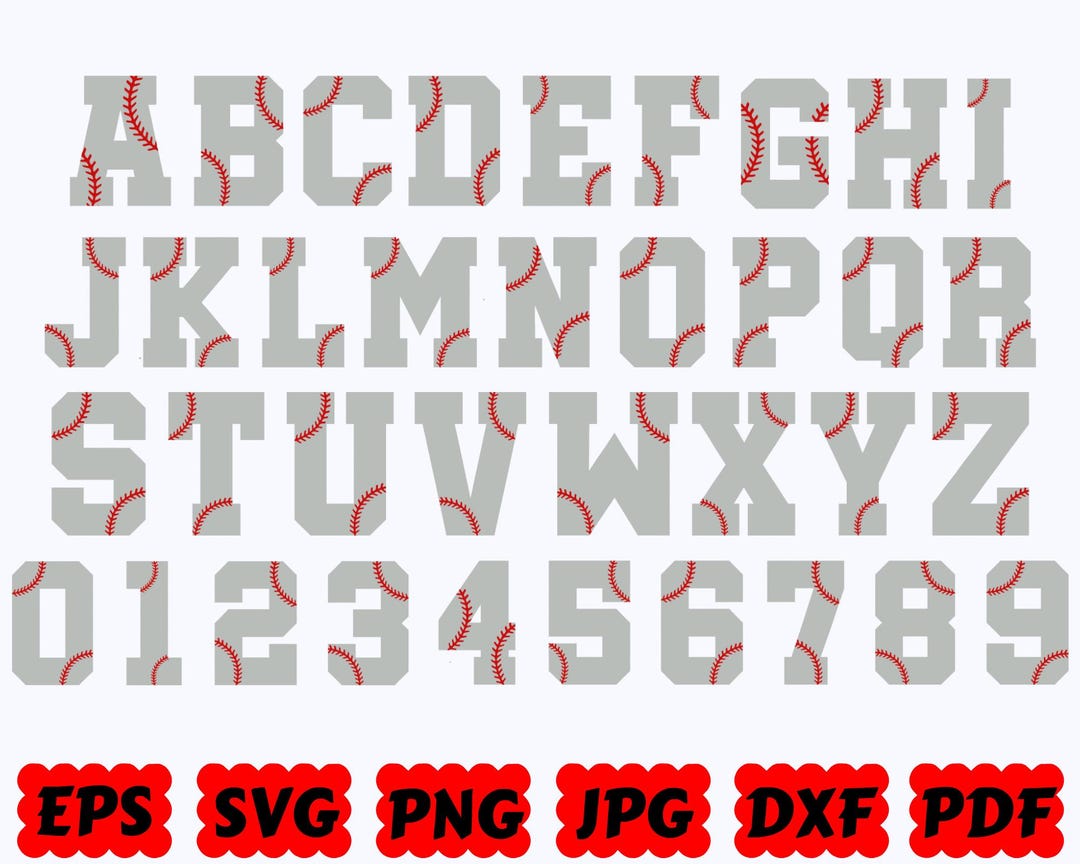 Softball Font SVG | Softball Alphabet SVG | Softball Letters SVG ...