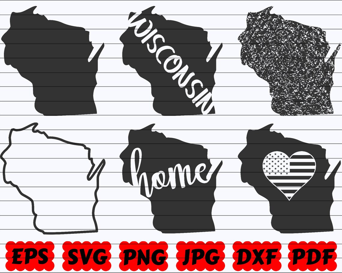 Wisconsin State SVG Wisconsin SVG Wisconsin Svg File - Etsy