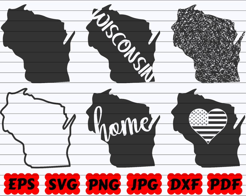 Wisconsin State SVG Wisconsin SVG Wisconsin Svg File - Etsy