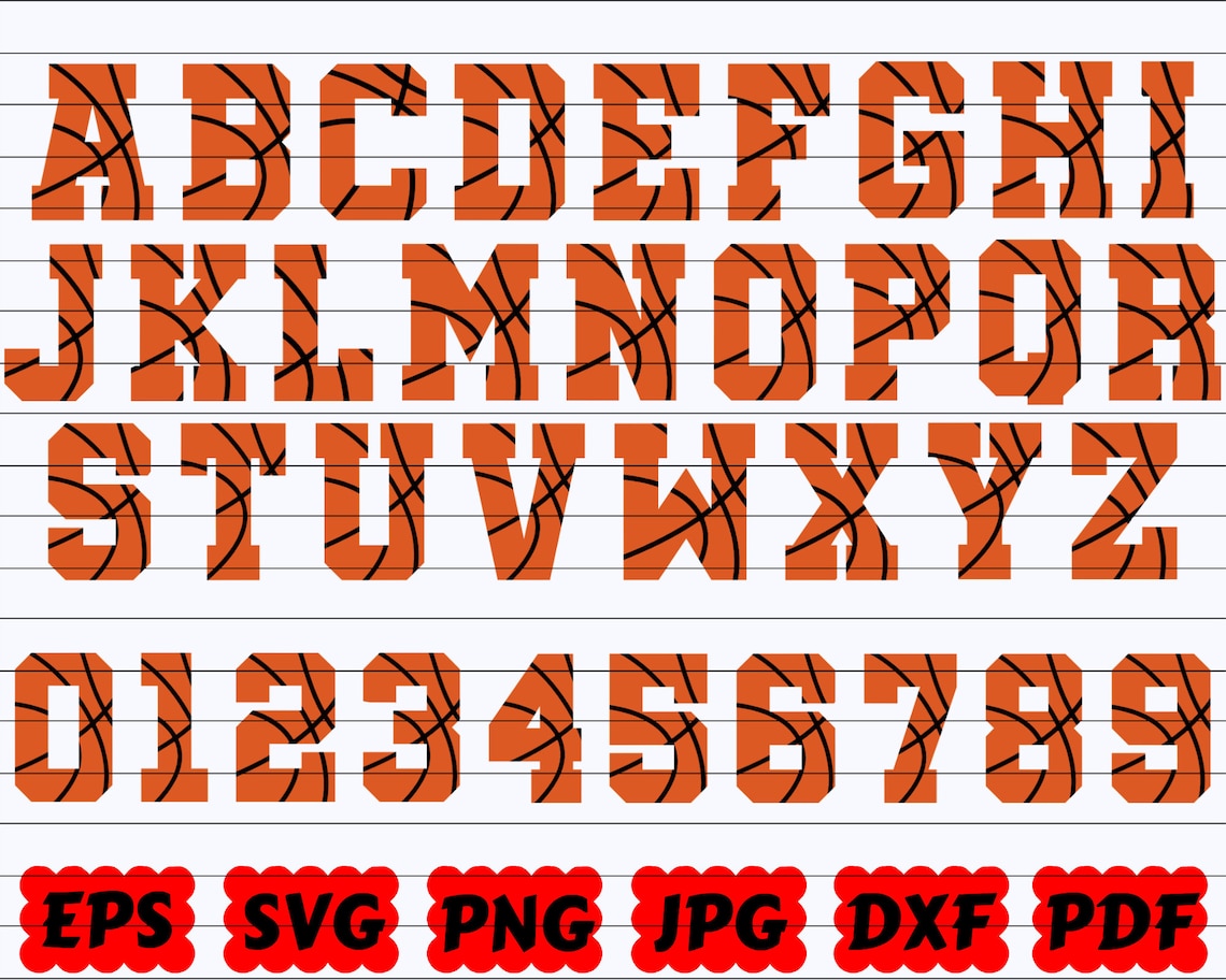 Fuente de baloncesto SVG / Alfabeto de baloncesto SVG / Letras - Etsy ...