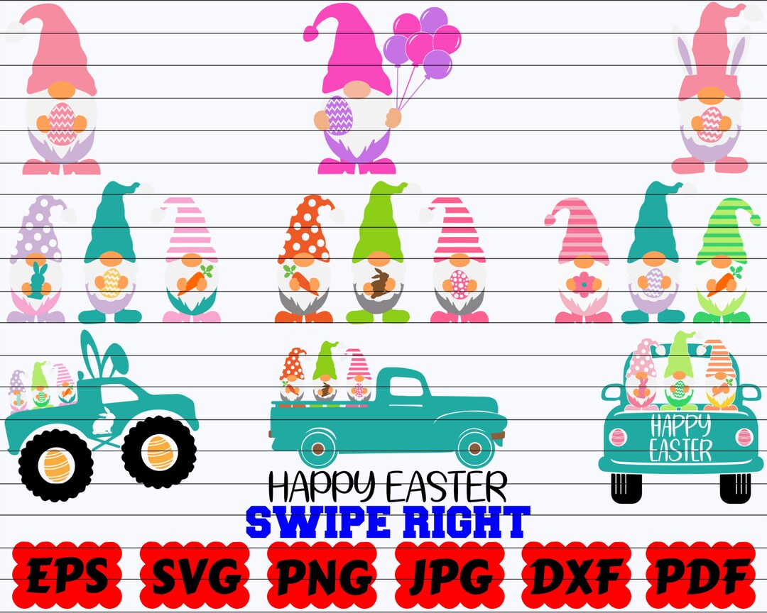 Easter Gnomes SVG | Gnomes SVG | Easter Bunny Gnomes SVG | Gnomes Cut ...