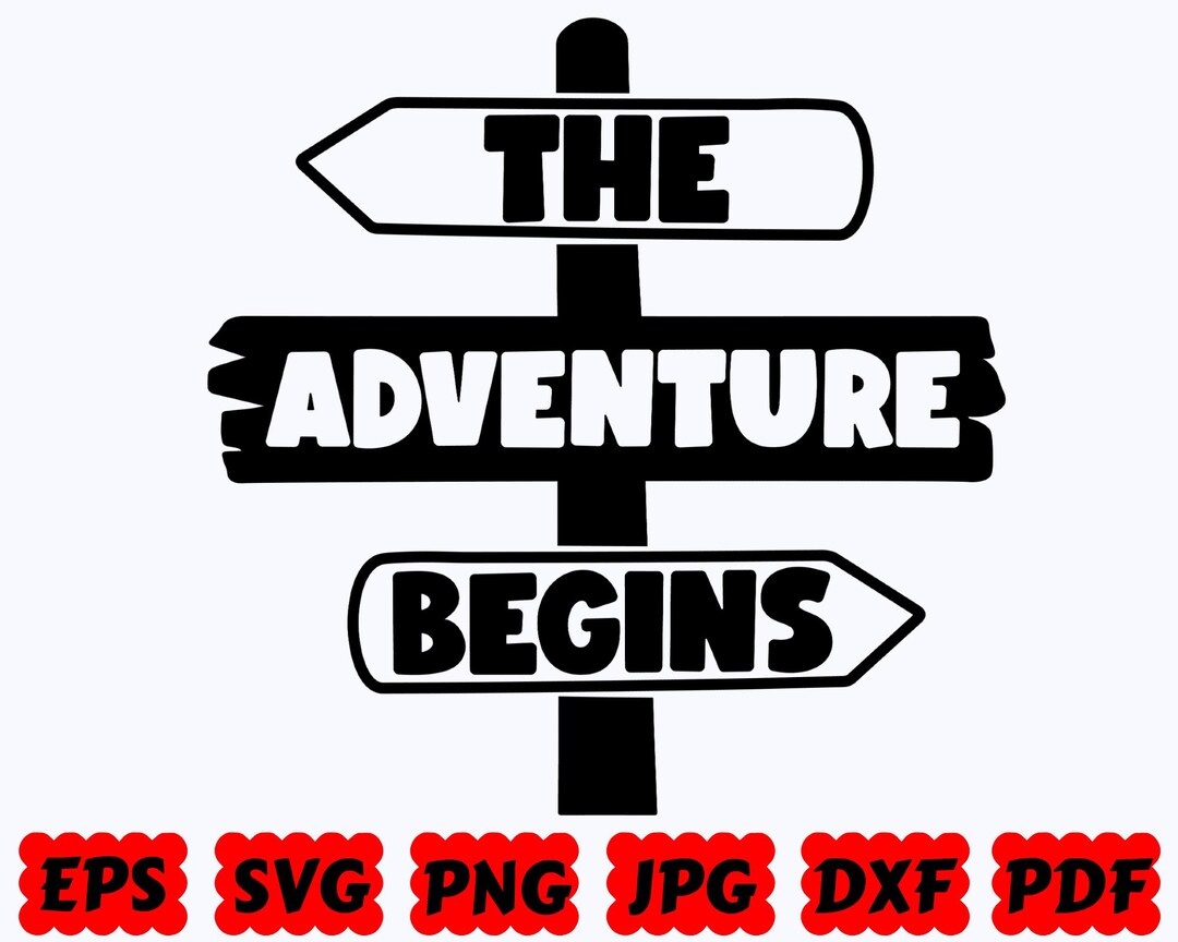 The Adventure Begins SVG | Adventure SVG | Hiking SVG | Cut Files for ...