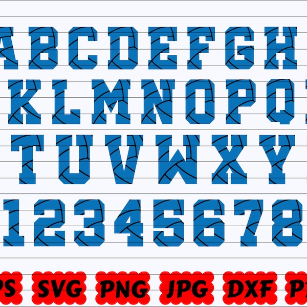 Volleyball Font - Etsy
