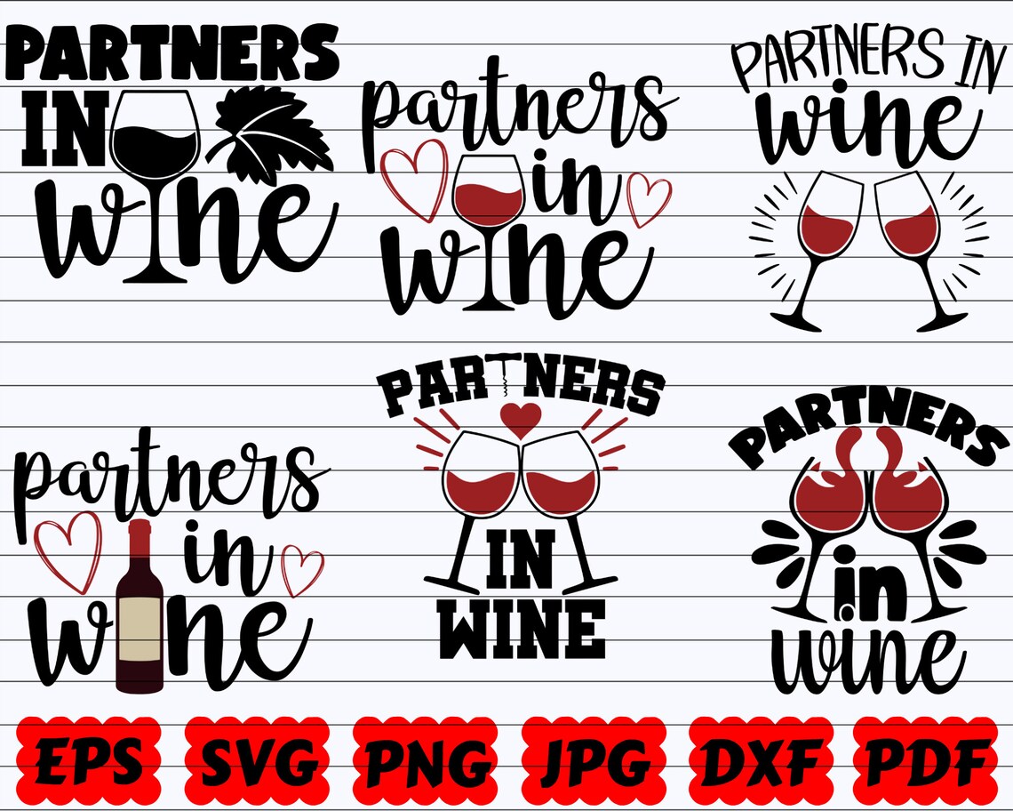 Partners in Wine SVG Partners in Crime SVG Partners SVG - Etsy