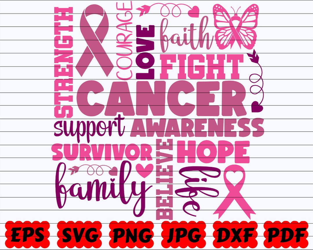 Cancer Design SVG | Cancer Awareness SVG | Cancer Survivor SVG | Fight ...