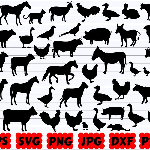 Animal Svg Bundle Animal Svg Animal Silhouette Animal Cut File - Etsy