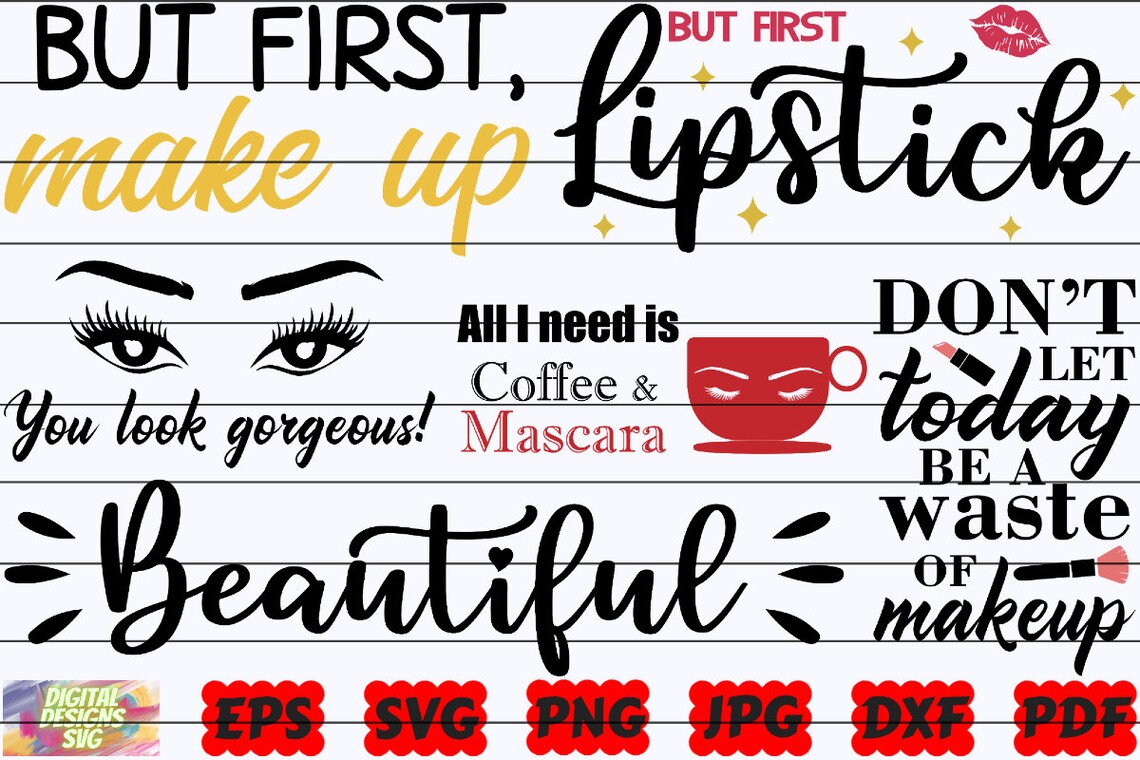 Makeup SVG Mascara SVG Fashion SVG Makeup Cut Files - Etsy