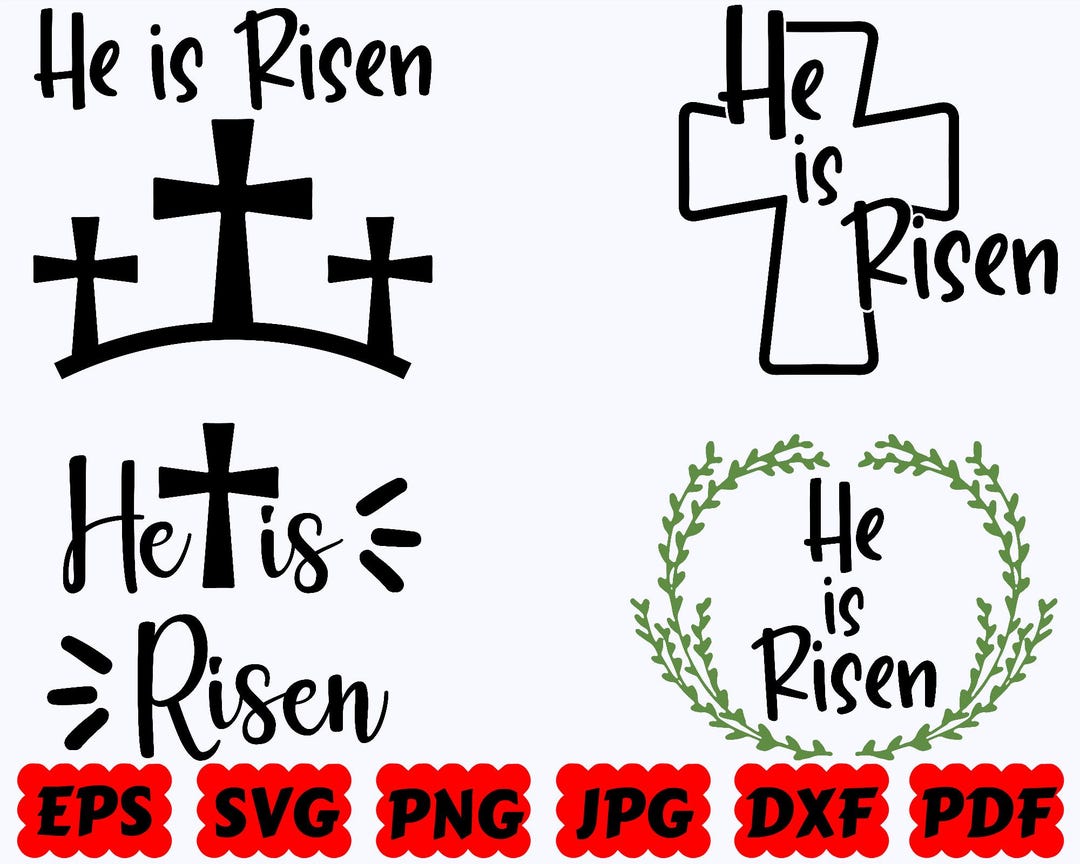 He is Risen SVG | Religious SVG | Christian SVG | Jesus Svg | Cut Files ...