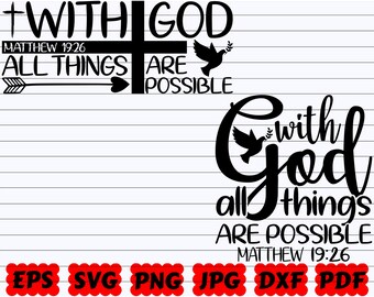 With God All Things Are Possible Svg Christian Svg Leopard - Etsy