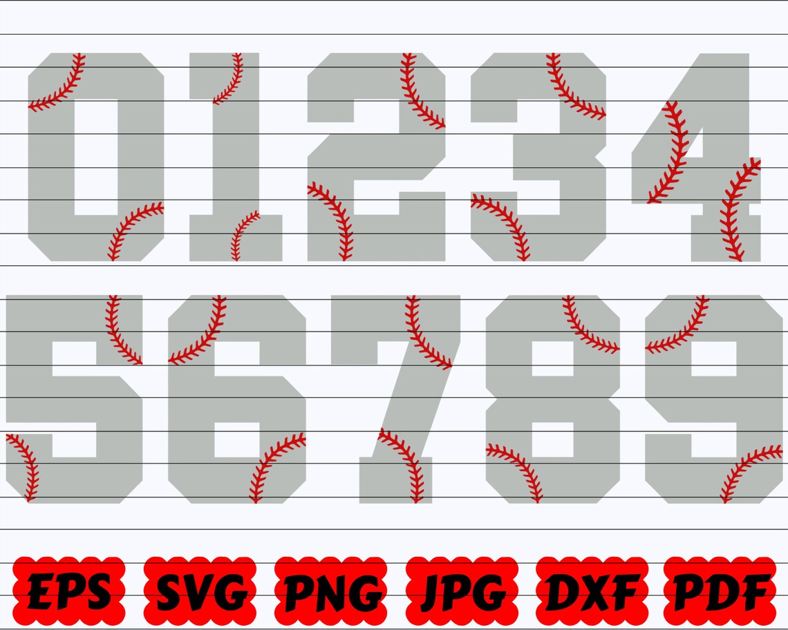 Baseball Numbers SVG Softball Numbers SVG Numbers SVG - Etsy