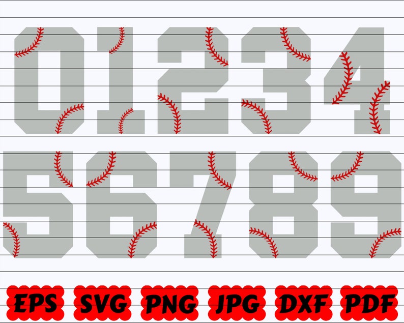 Baseball Numbers SVG Softball Numbers SVG Numbers SVG - Etsy