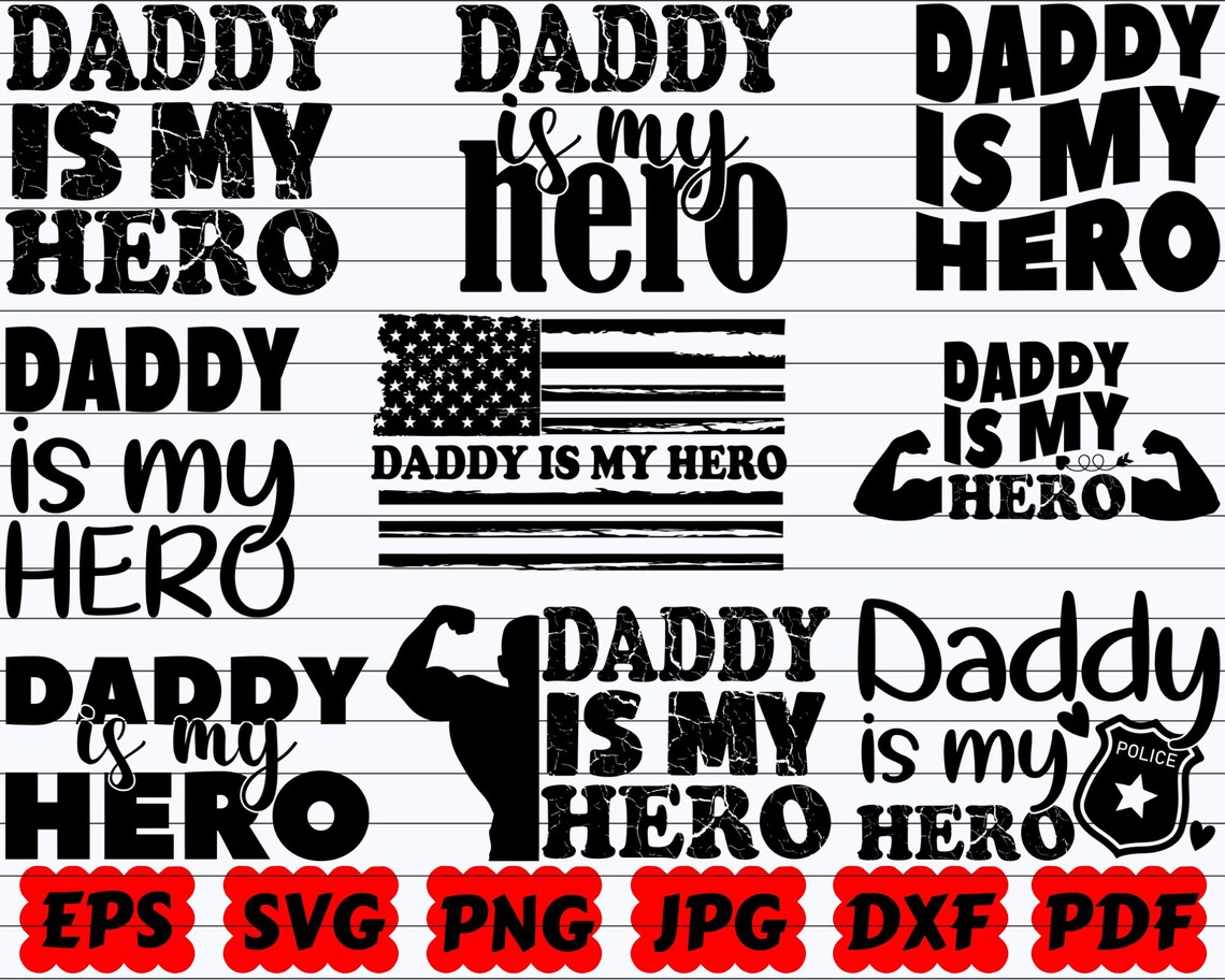 Daddy is My Hero SVG | Daddy SVG | Hero SVG | Dad Svg | Father Svg ...