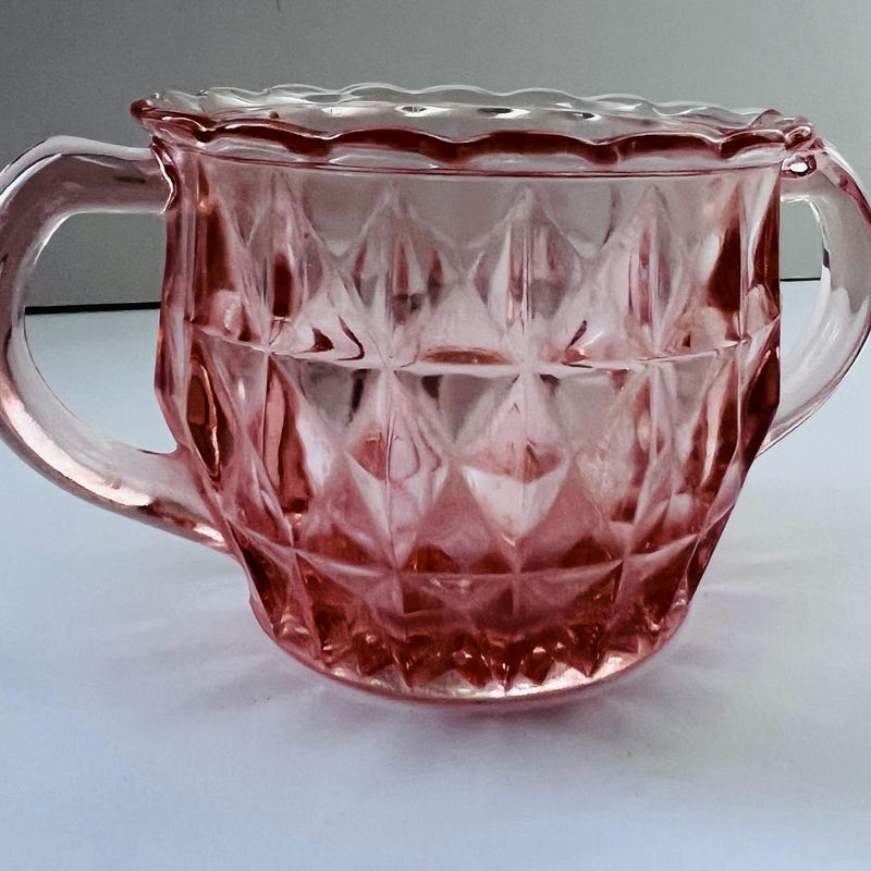 Jeanette Glass Sugar Bowl - Etsy