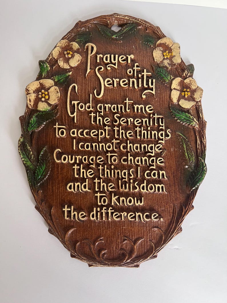 Vintage Serenity Prayer Plaque - Etsy