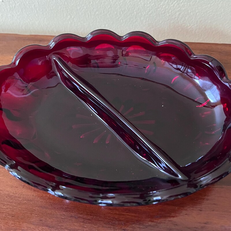 Red Depression Glass - Etsy