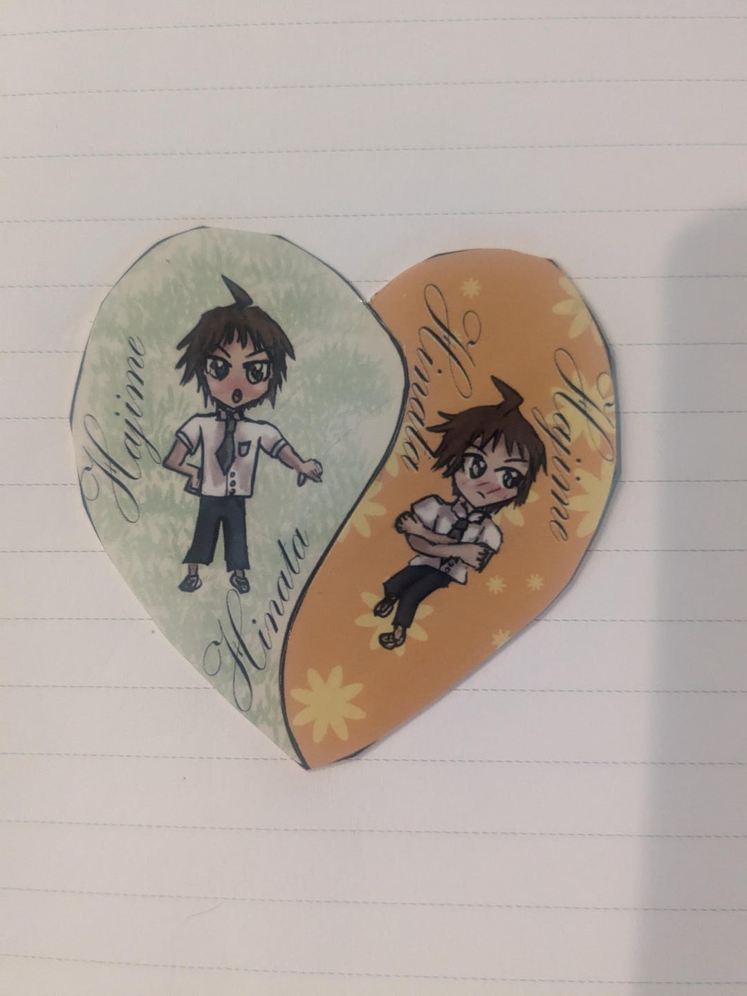 Hajime Hinata Danganronpa Vinyl Sticker, Heart, Ship, Waterproof - Etsy