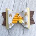 Bee Hive Bow Bee Bow Bee Hair Bow Bumble Bee Bow Yellow - Etsy