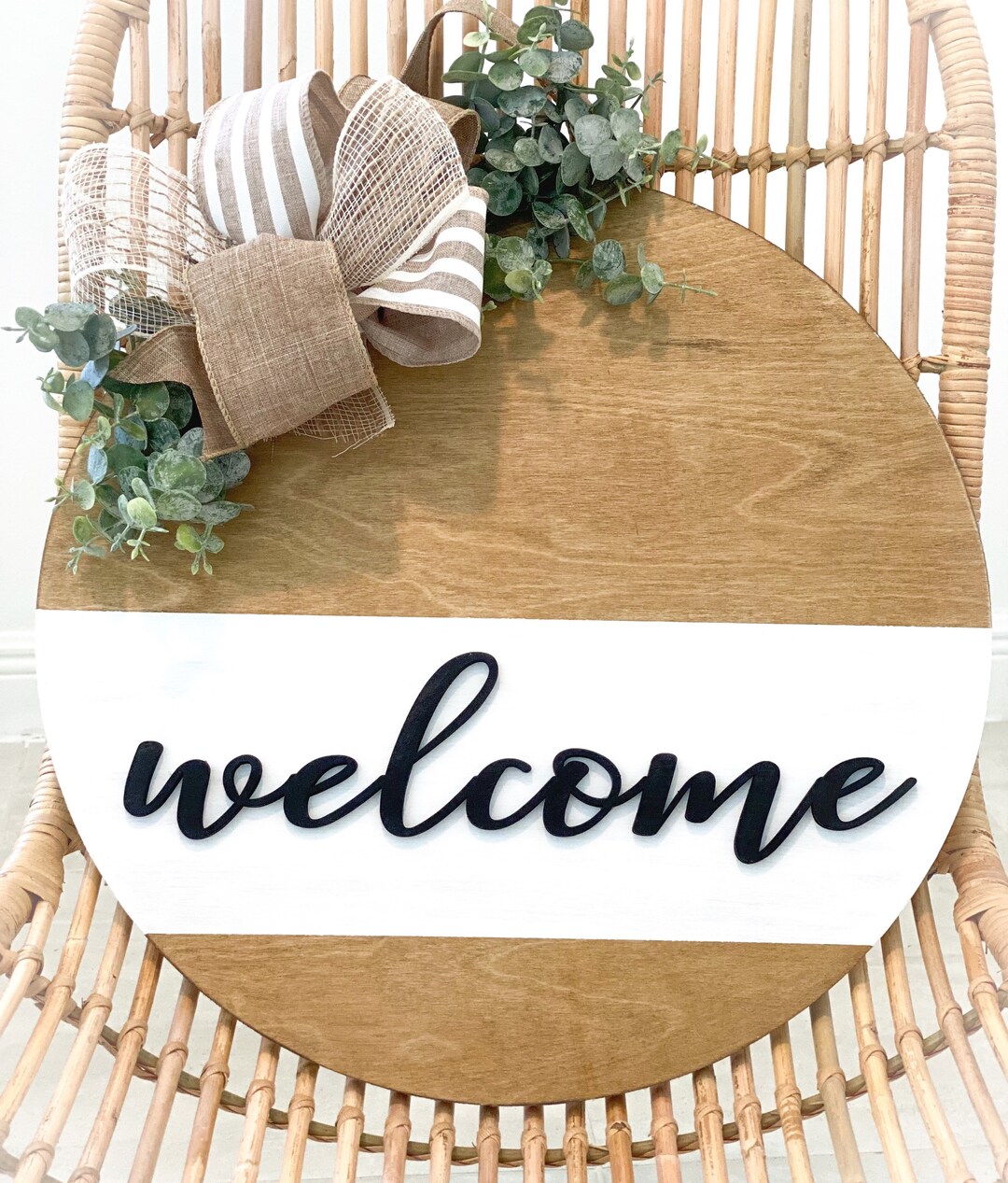 Custom Welcome Door Sign Front Door Decor Round Door Sign - Etsy