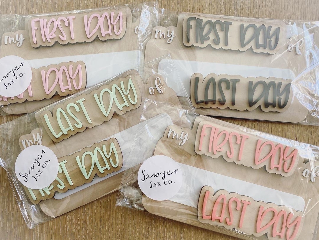 First Day Last Day of School-name Sign School Sign Milestone Sign - Etsy